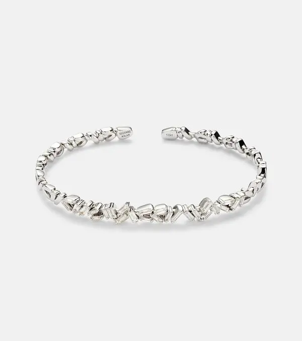SUZANNE KALAN Fireworks 18kt White Diamond Cuff Bracelet - Gold