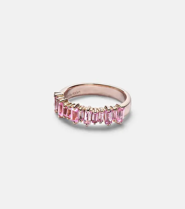 SUZANNE KALAN 18kt Rose Gold Ring With Sapphires - Pink
