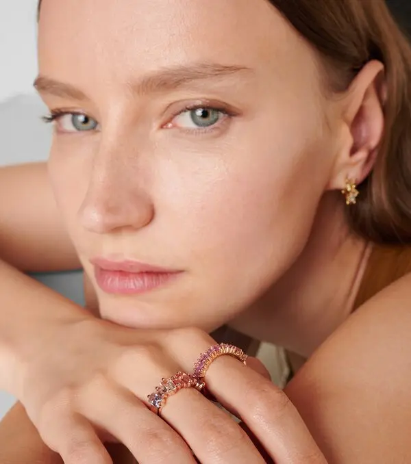 SUZANNE KALAN 18kt Rose Gold Ring With Sapphires