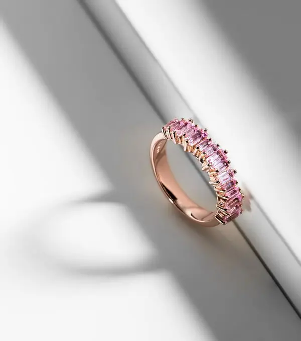 SUZANNE KALAN 18kt Rose Gold Ring With Sapphires