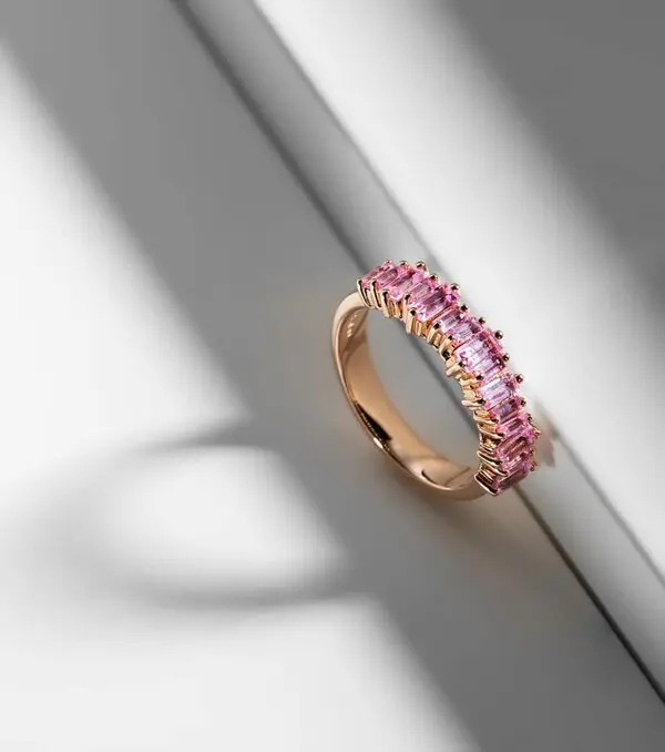 SUZANNE KALAN 18kt Rose Gold Ring With Sapphires