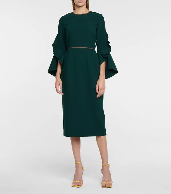knee length dresses for ladies Versatile Chic Work Dress with Puff Sleeves