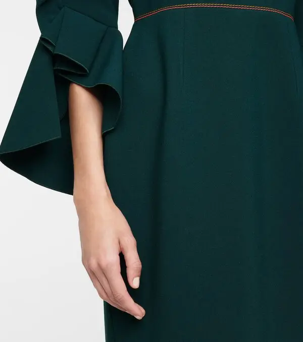 knee length dresses for ladies The Rhianne Midaxi Dress in Camellia Pink  Solace London