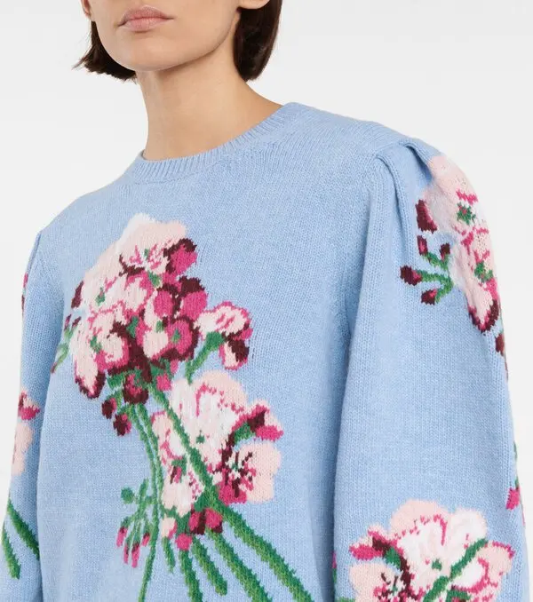 GUCCI フローラルニットセーター Gucci Floral Intarsia Wool Sweater - Multicoloured | Editorialist