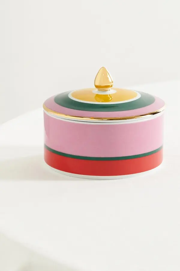 La DoubleJ Gold-plated Porcelain Jar