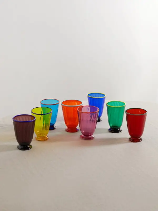 La DoubleJ Set Of Eight Highball Glasses - Orange