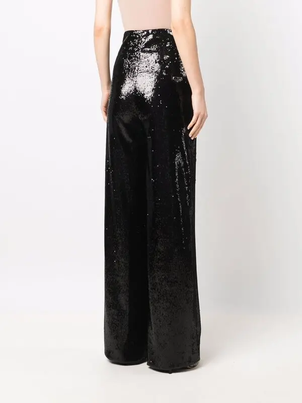 Philipp Plein Embellished Wide-leg Trousers - Black