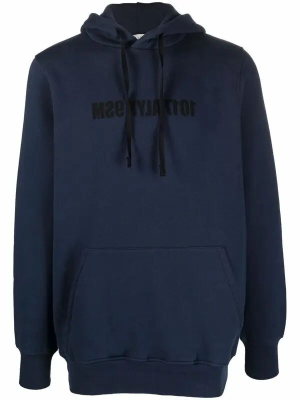 1017 Alyx 9sm Reverse Logo-print Rib-trimmed Hoodie - Blue
