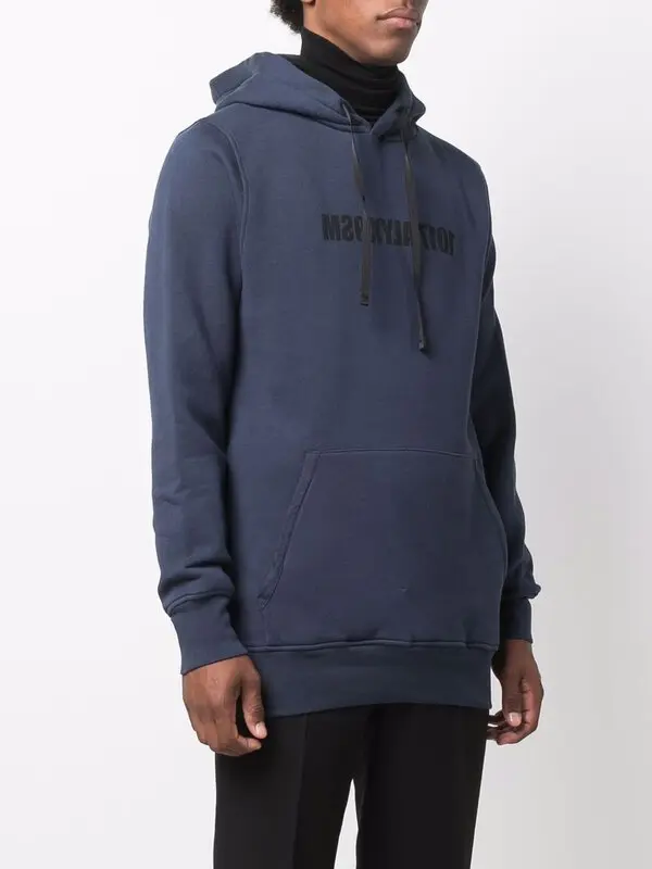 1017 Alyx 9sm Reverse Logo-print Rib-trimmed Hoodie - Blue