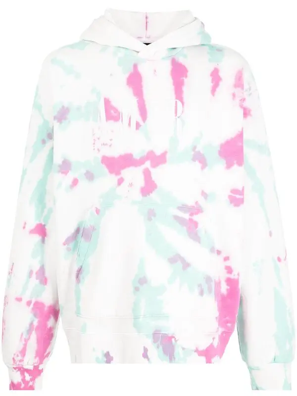 Amiri Logo-print Tie-dye Hoodie
