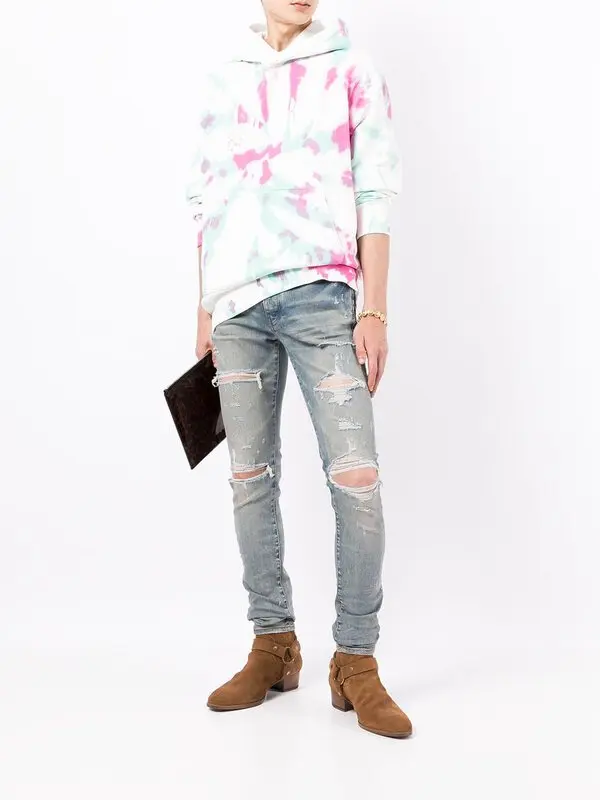 Amiri Logo-print Tie-dye Hoodie