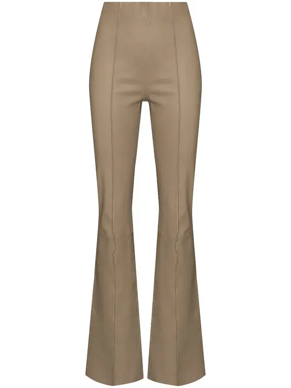 Remain Birger Christensen High-rise Leather Trousers