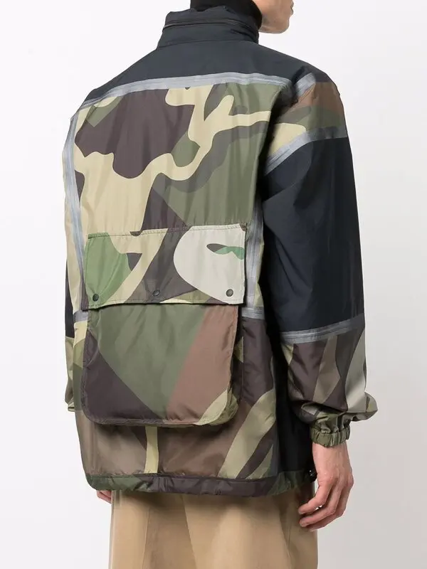 Sacai X Kaws Camouflage-print Windbreaker
