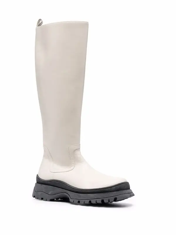 Staud Side Zip Leather Boots
