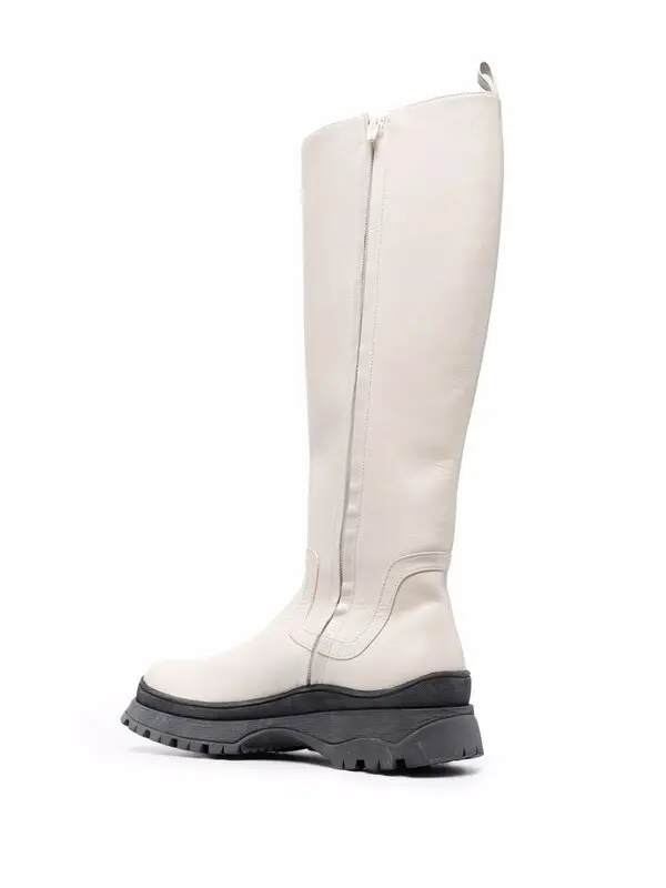 Staud Side Zip Leather Boots