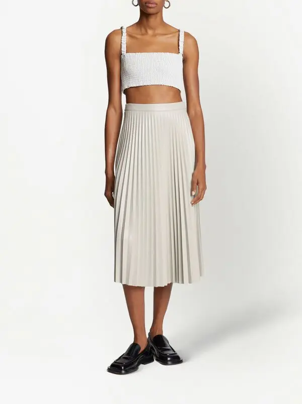 Proenza Schouler White Label Faux-leather Pleated Skirt