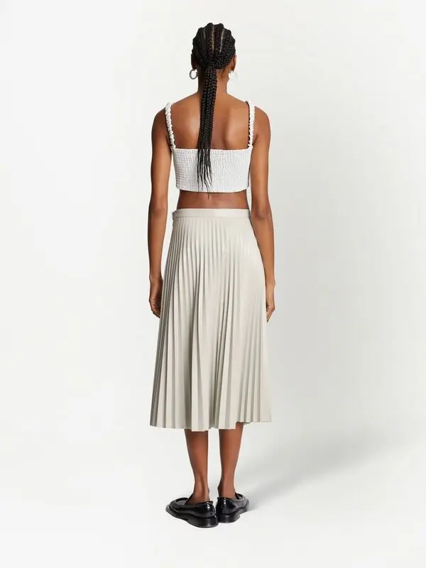 Proenza Schouler White Label Faux-leather Pleated Skirt