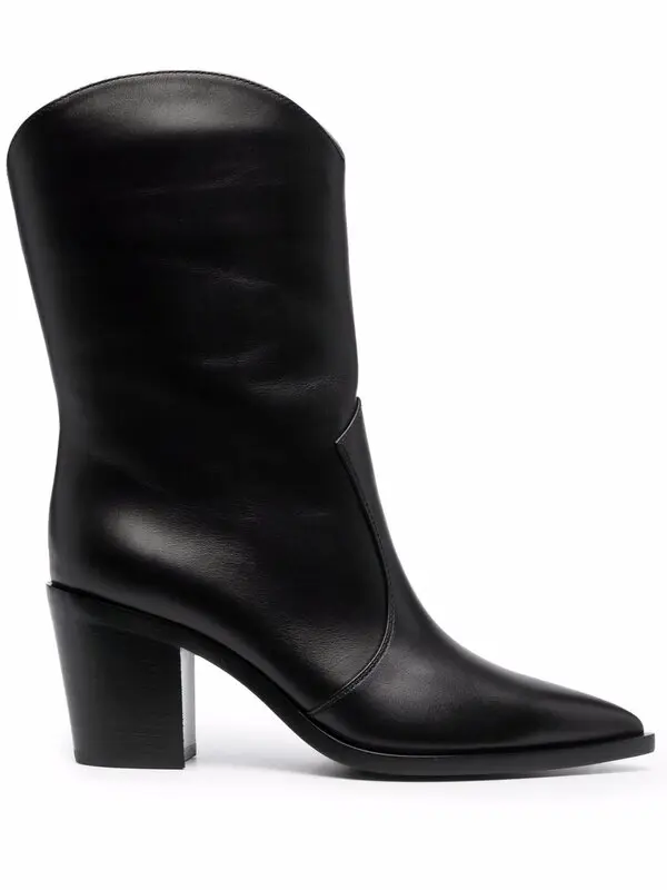 GIANVITO ROSSI Leather Pointed Boots