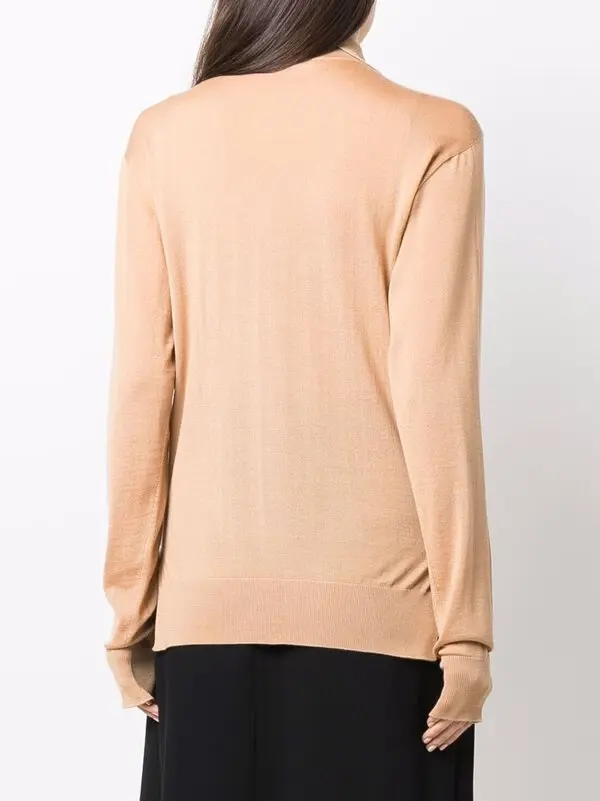 JIL SANDER Roll-neck Fine-knit Jumper - Neutrals