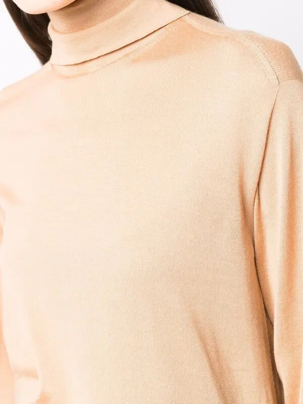 JIL SANDER Roll-neck Fine-knit Jumper - Neutrals