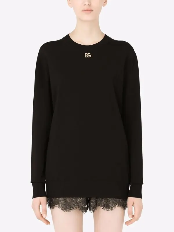 Dolce & Gabbana Logo-appliqué Long-sleeve Sweatshirt