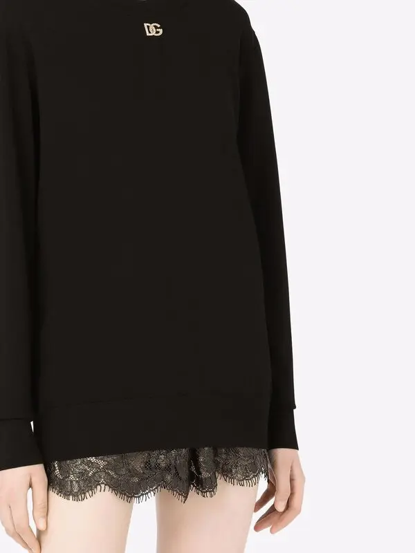 Dolce & Gabbana Logo-appliqué Long-sleeve Sweatshirt