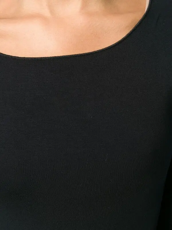 Majestic Filatures Boat Neck Fitted Top - Black