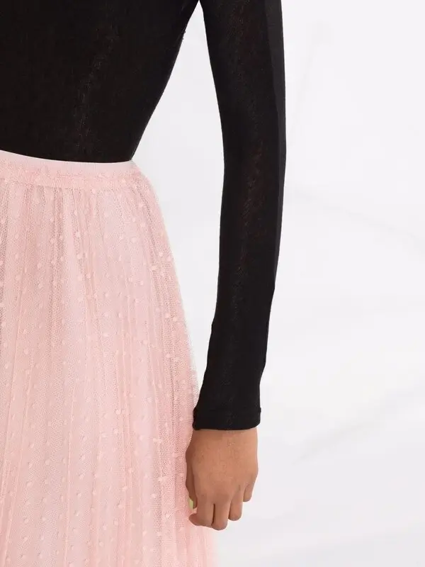 Red Valentino High-rise Flared Midi Skirt - Pink