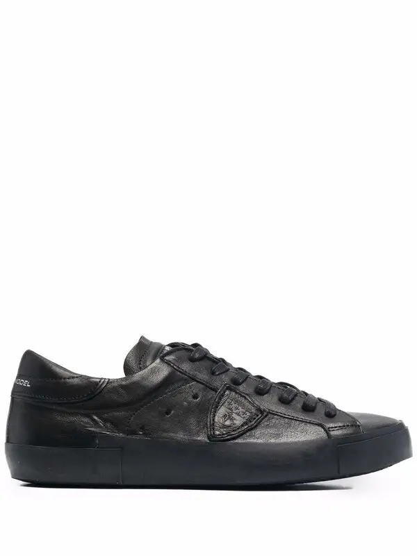 Philippe Model Prsx Low-top Leather Sneakers - Black