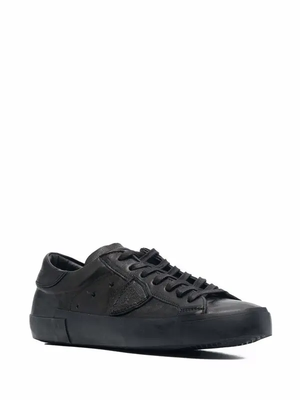 Philippe Model Prsx Low-top Leather Sneakers - Black