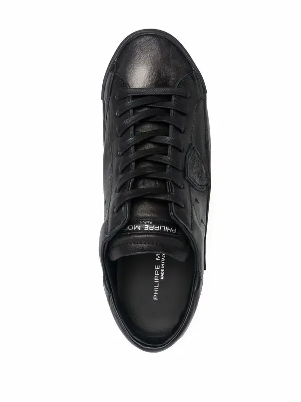 Philippe Model Prsx Low-top Leather Sneakers - Black