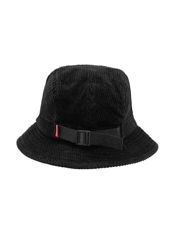 Supreme X Stone Island Corduroy Bucket Hat - Black | Editorialist