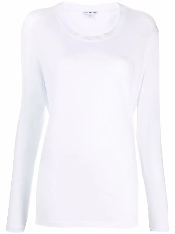 JAMES PERSE Long Sleeve Cotton T-shirt - White