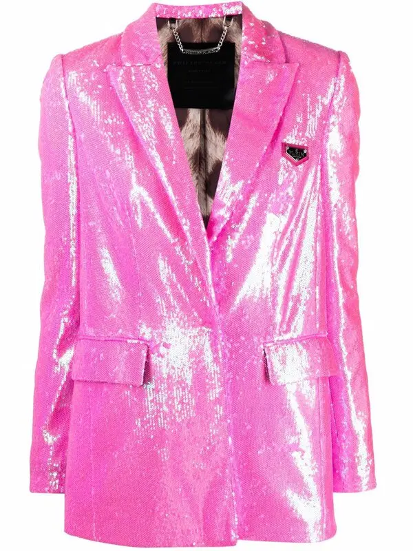 Philipp Plein Sequin-embellished Blazer - Pink