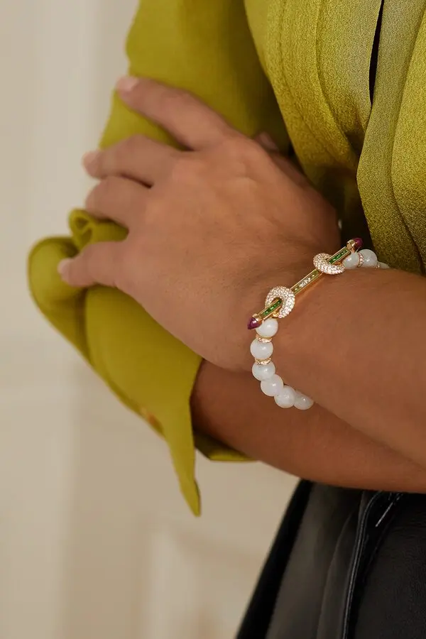 ANANYA 18-karat Multi-stone Bracelet - Ivory