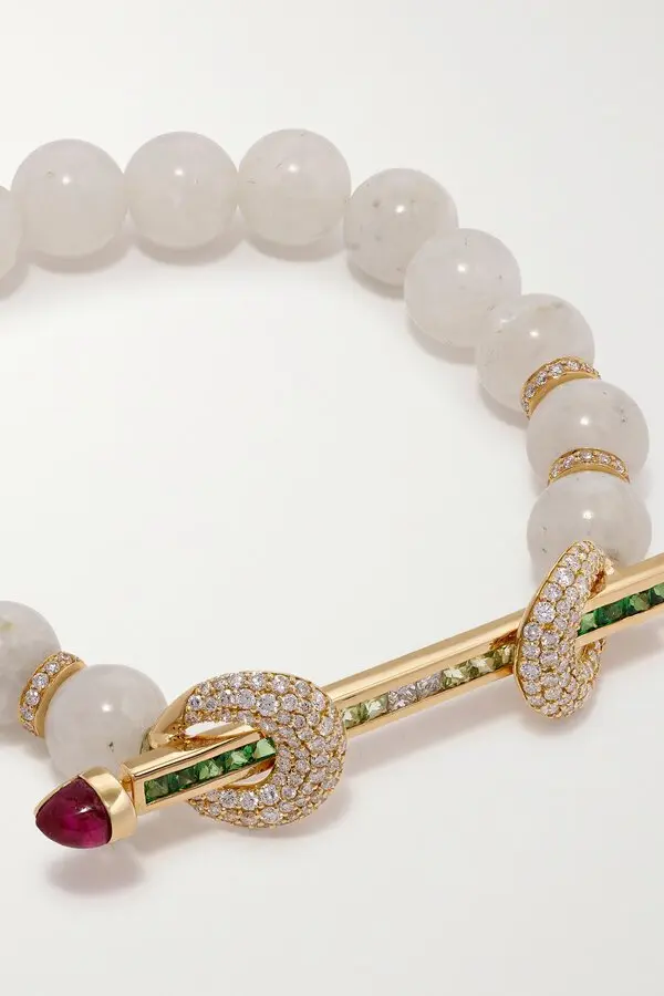 ANANYA 18-karat Multi-stone Bracelet - Ivory