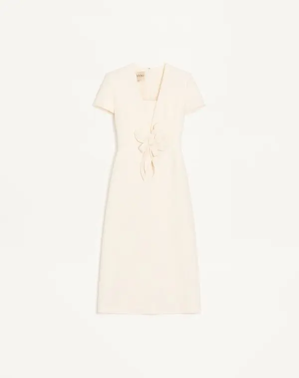 Valentino Garavani Embroidered Crepe Couture Dress - Ivory