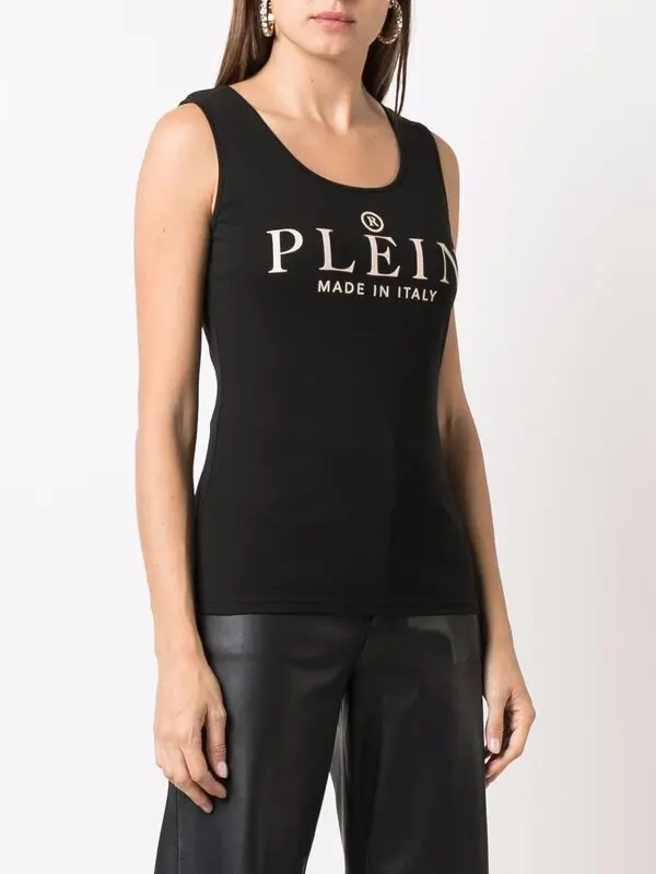 Philipp Plein Logo-print Tank Top - Black