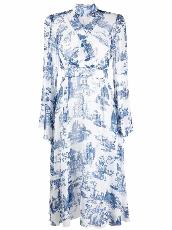Philipp Plein Georgette Crystal Silk Dress