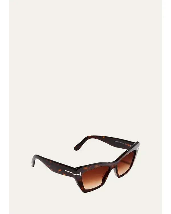 TOM FORD Wyatt Cat-eye Sunglasses - Black Smoke