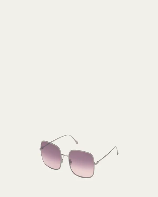 TOM FORD Keira Square Mirrored Sunglasses