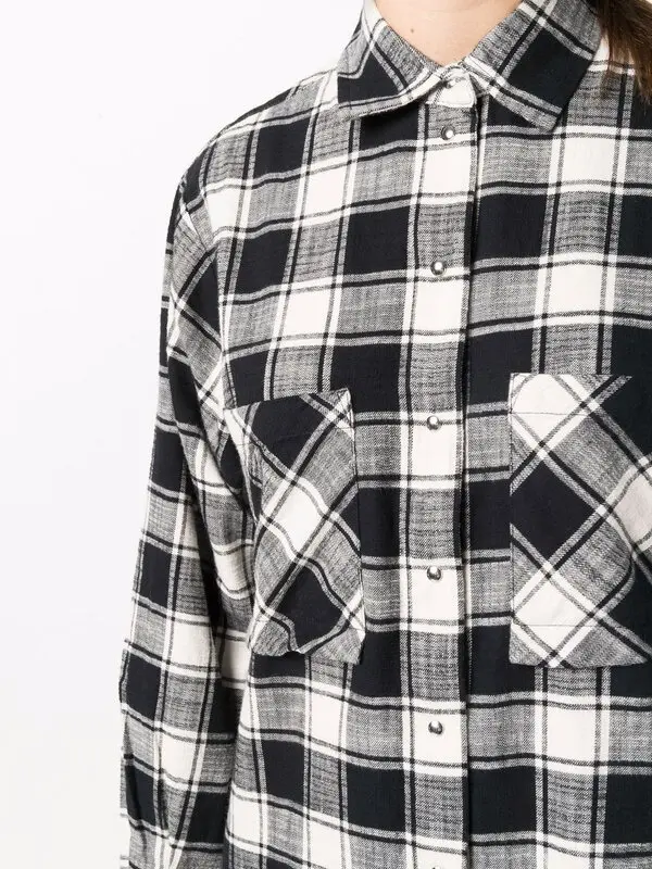 DIESEL® Checked Cotton Shirt Dress