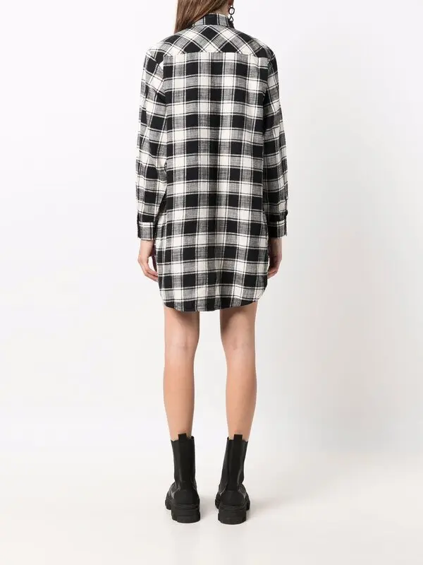 DIESEL® Checked Cotton Shirt Dress