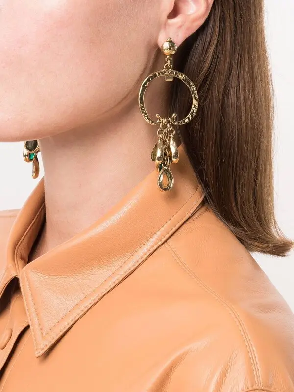Alberta Ferretti Crystal-embellished Tassel Earrings