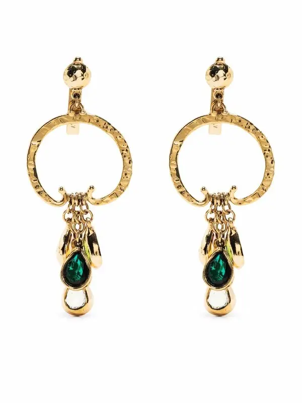 Alberta Ferretti Crystal-embellished Tassel Earrings