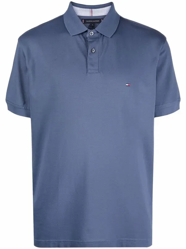 Tommy Hilfiger Embroidered Logo Polo Shirt - Blue