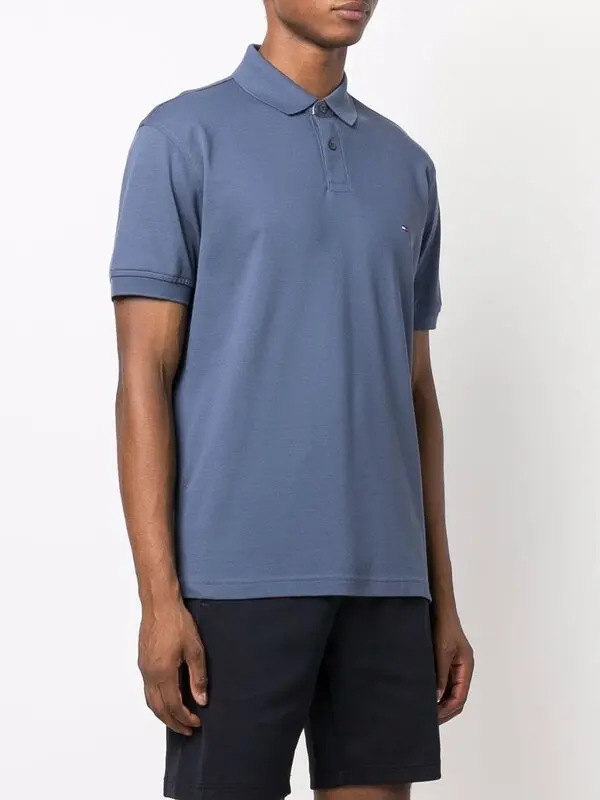 Tommy Hilfiger Embroidered Logo Polo Shirt - Blue