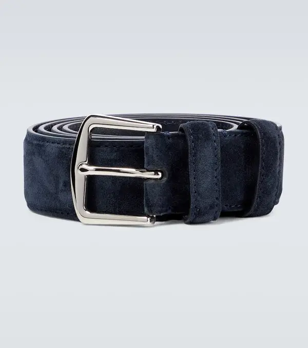 Loro Piana Alsavel Suede Belt - Blue