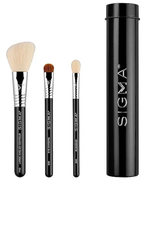SIGMA BEAUTY Essential Trio Brush Set - Black