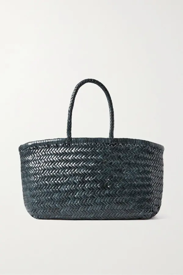 Dragon Diffusion Bamboo Triple Jump Big Woven Leather Tote